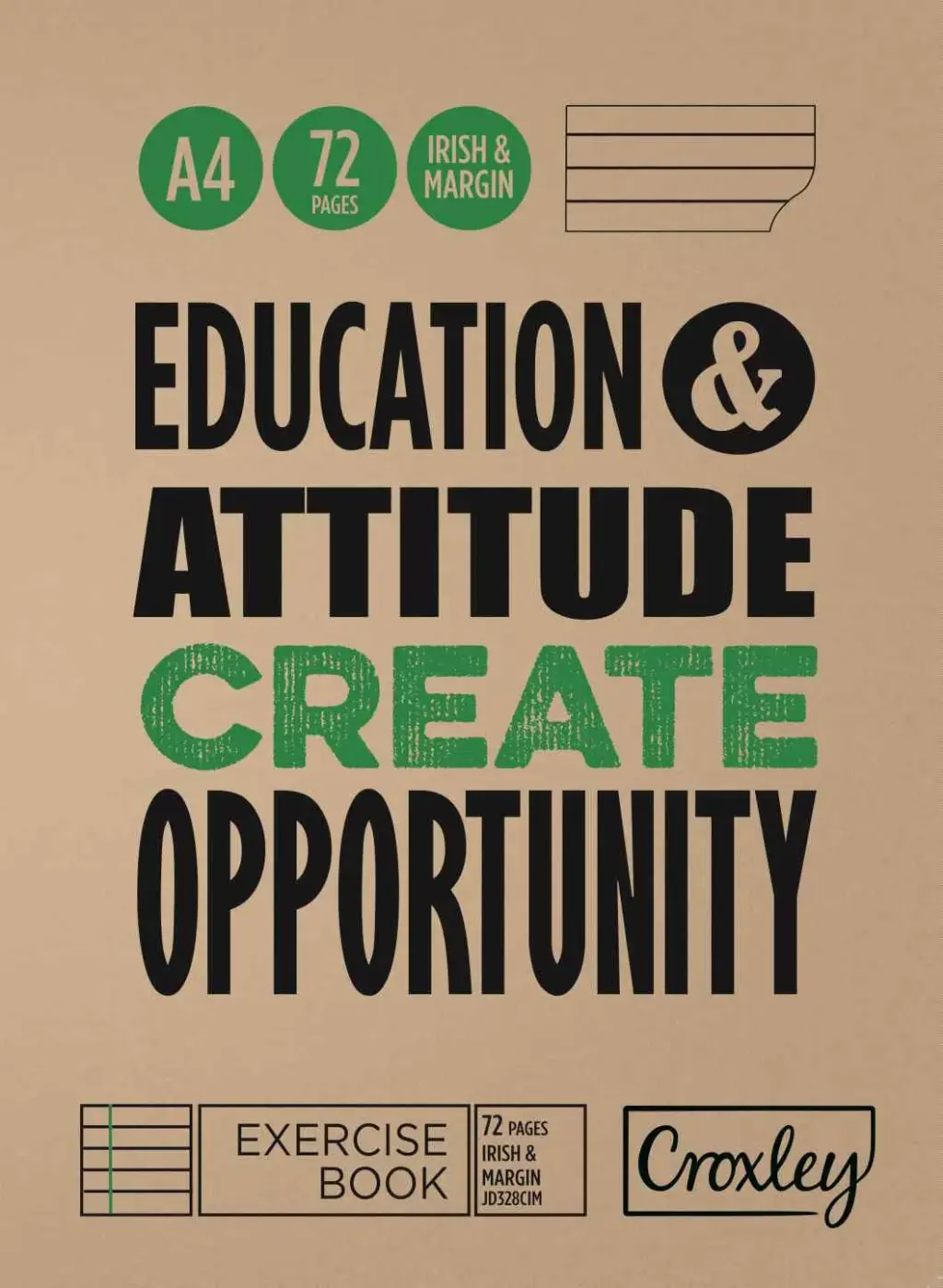 College Exercise Book Irish Ruled A4 72 Page EXE328IM | Waltons