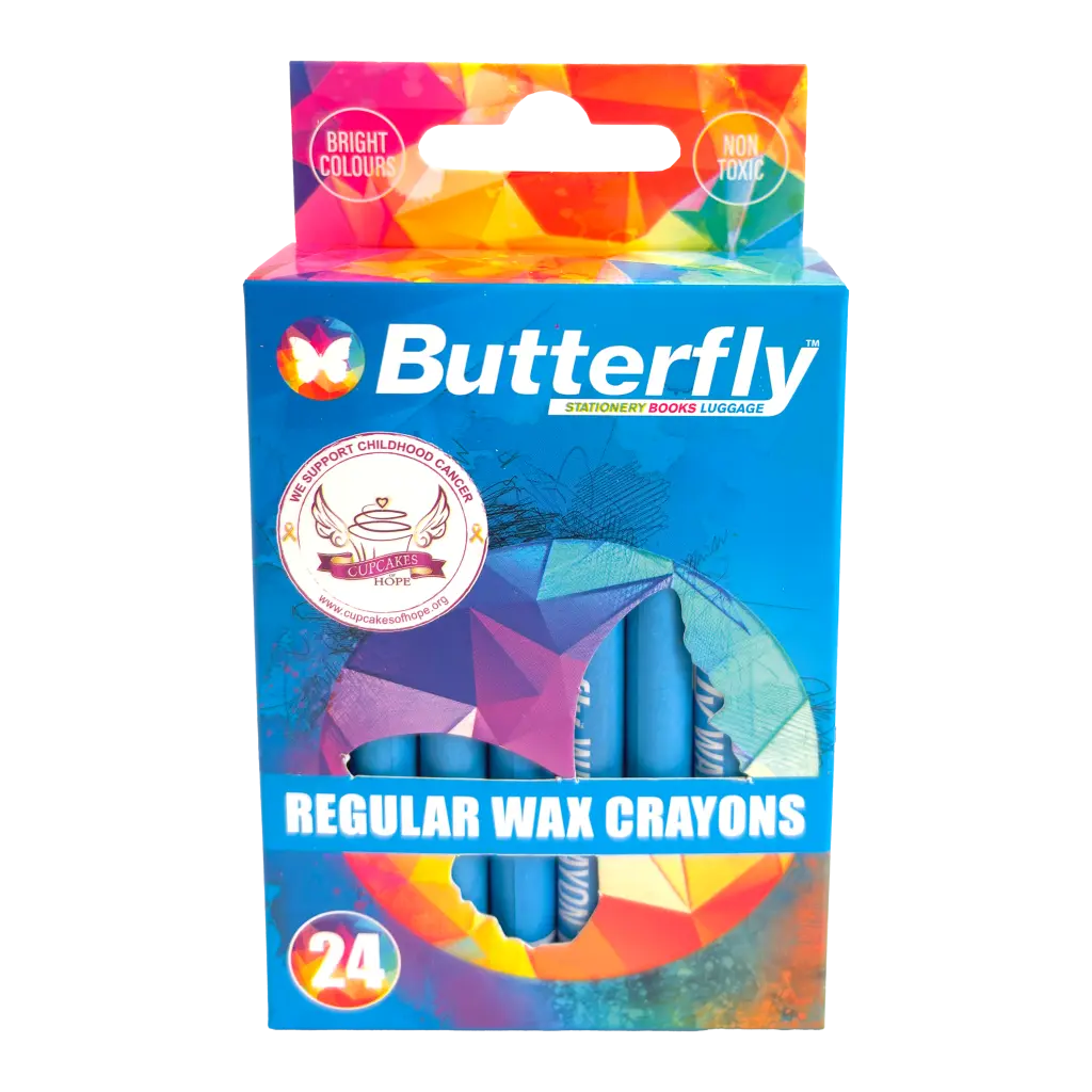 Butterfly Wax Crayons Pk24 | Waltons