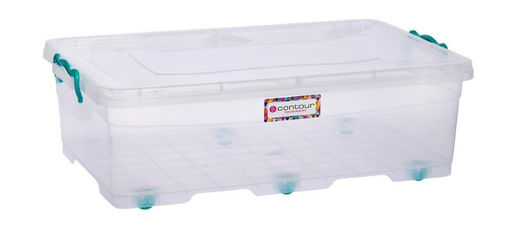 Contour Clip & Lock Storage Box - 30L (Clear) | SB-0030-CL-DY-B | Waltons