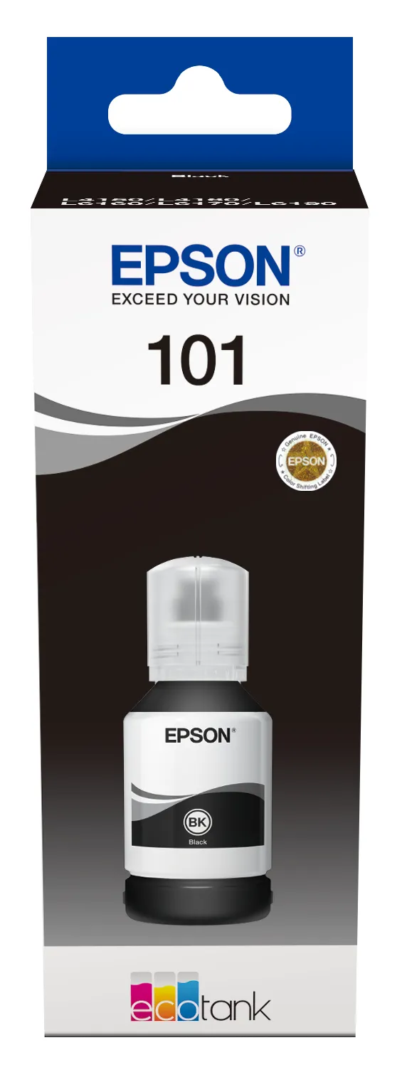 Epson 101 EcoTank Ink Bottle - Black Ink for Printer Refill - 70ml ...