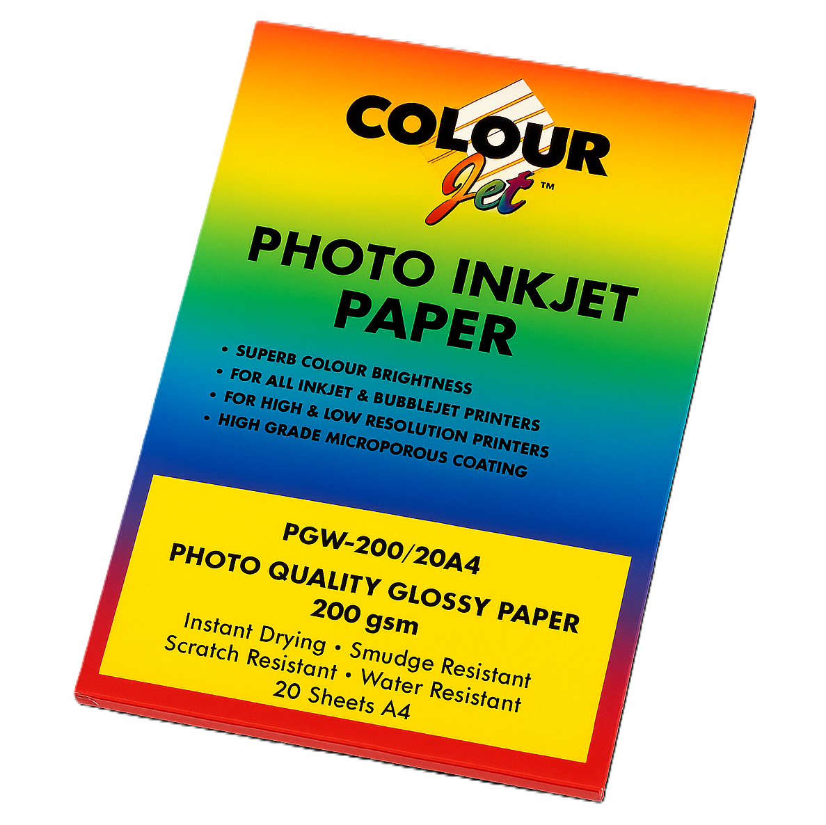 Colourjet Photo Glossy Paper Instant Dry A4 200gsm GPH-200/ 20 A4 (Pack ...